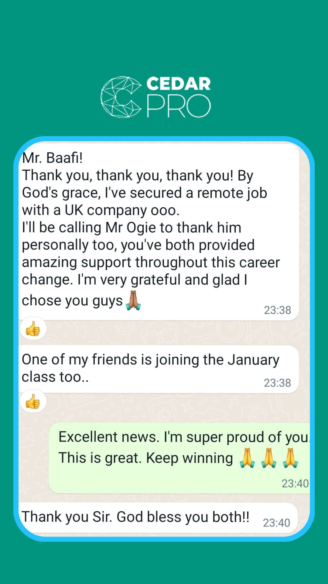 Success Stories – cedar-pro